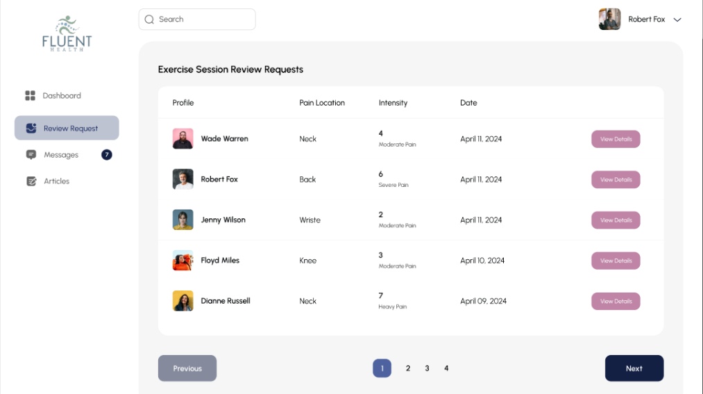 Fluent Health Personalized Physiotherapy Platform